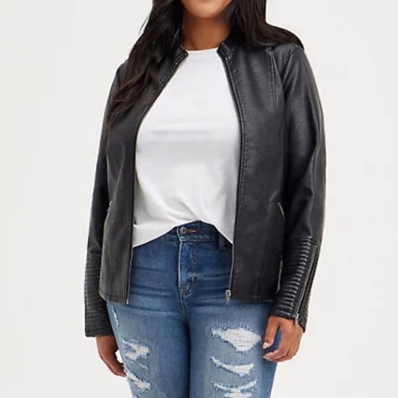 torrid | Jackets & Coats | Torrid Womens Faux Leather Moto Jacket Size ...